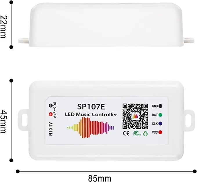 Controlador LED SP107E LED Mobile Phone APP Music Sync Bluetooth Full Color RGB Controller Pixel ...