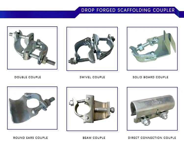 Mobile Double Coupler Galvanized Pipe Clamp Scaffolding Swivel Coupler ...