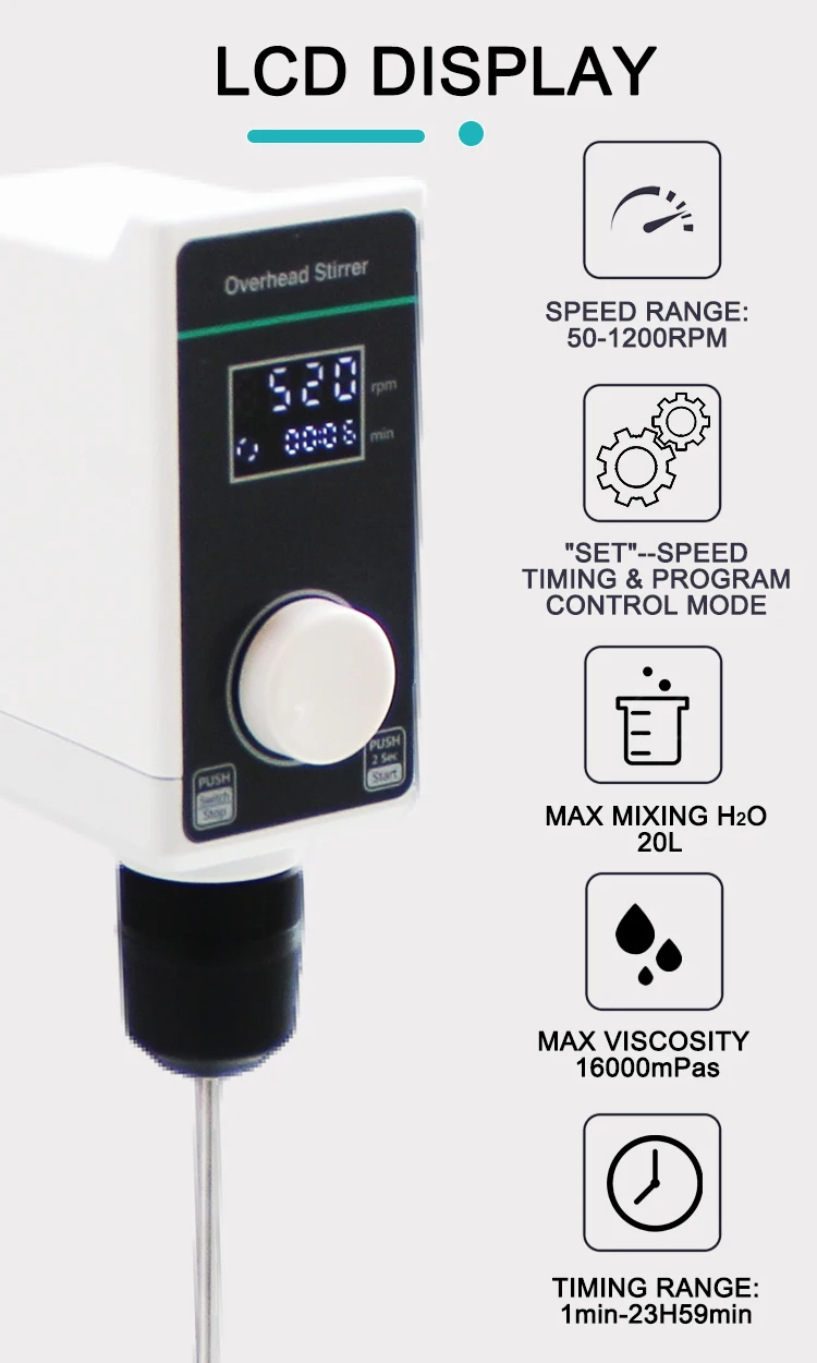 Laboratory Liquid Mixer Overhead Stirrer - Buy Overhead Stirrer ...