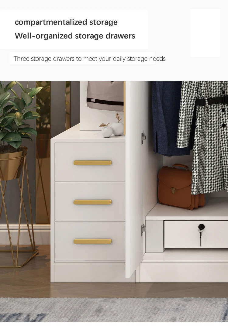 Modern Simple Wardrobe Practical Bedroom Wooden Cabinet 68 Door ...