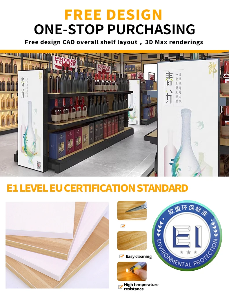 Metallic Convenience Store Display Rack Gondola Shelving Supermarket ...