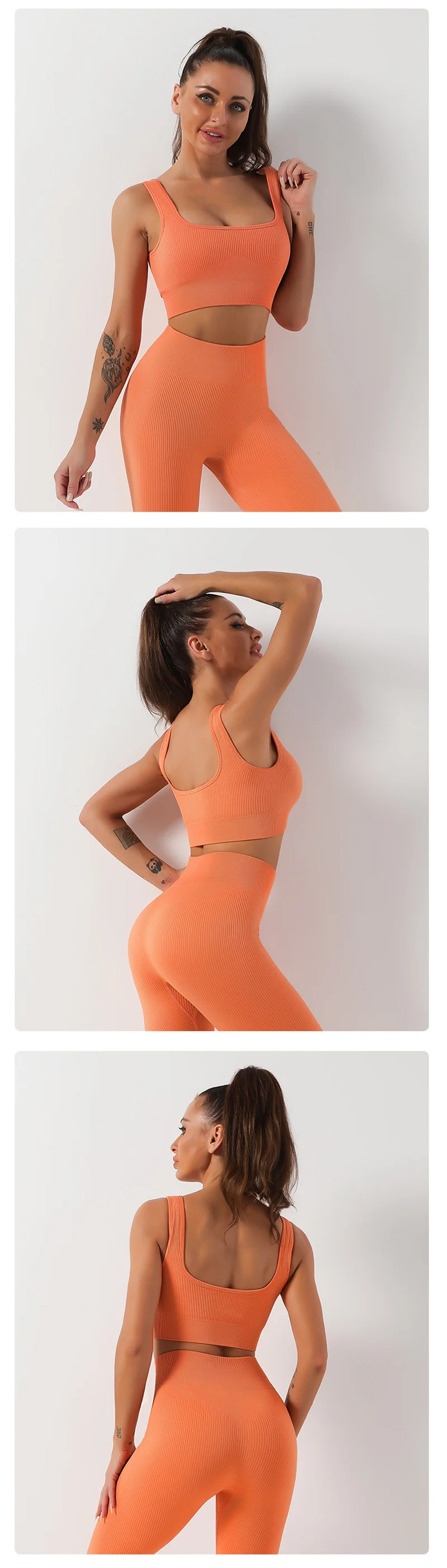 Seamless Sports Bra Sexy Plus Size Bra Anti Shock Ribbed Tank Top Fitness Yoga Gym Bra Buy