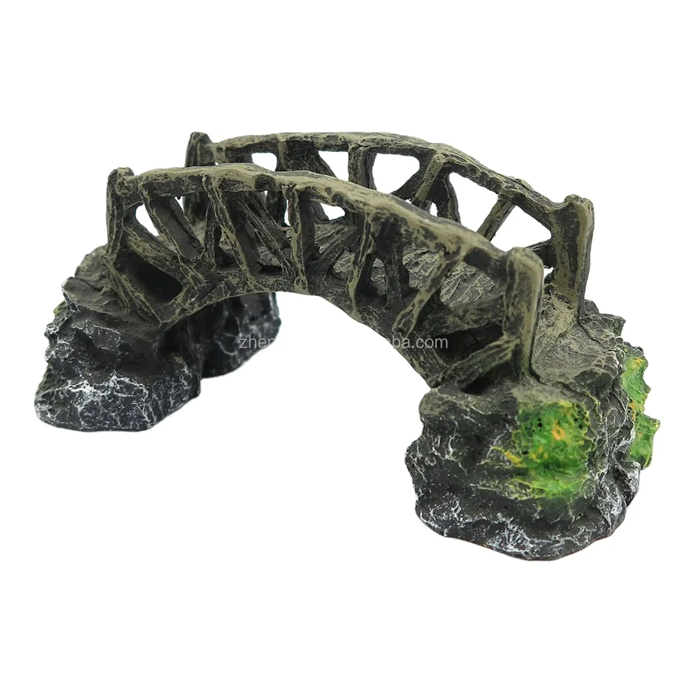 Fish Tank Bridge Drawbridge Rock For Aquarium Landscape Decoration ...