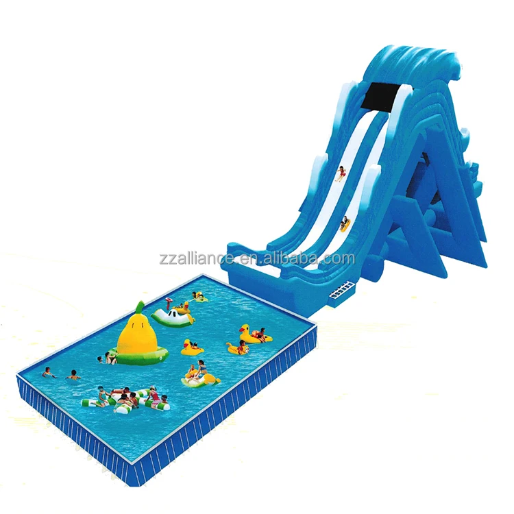 Flying Inflatable Water Slide with Swimming Pool Summer Water Park OEM ...