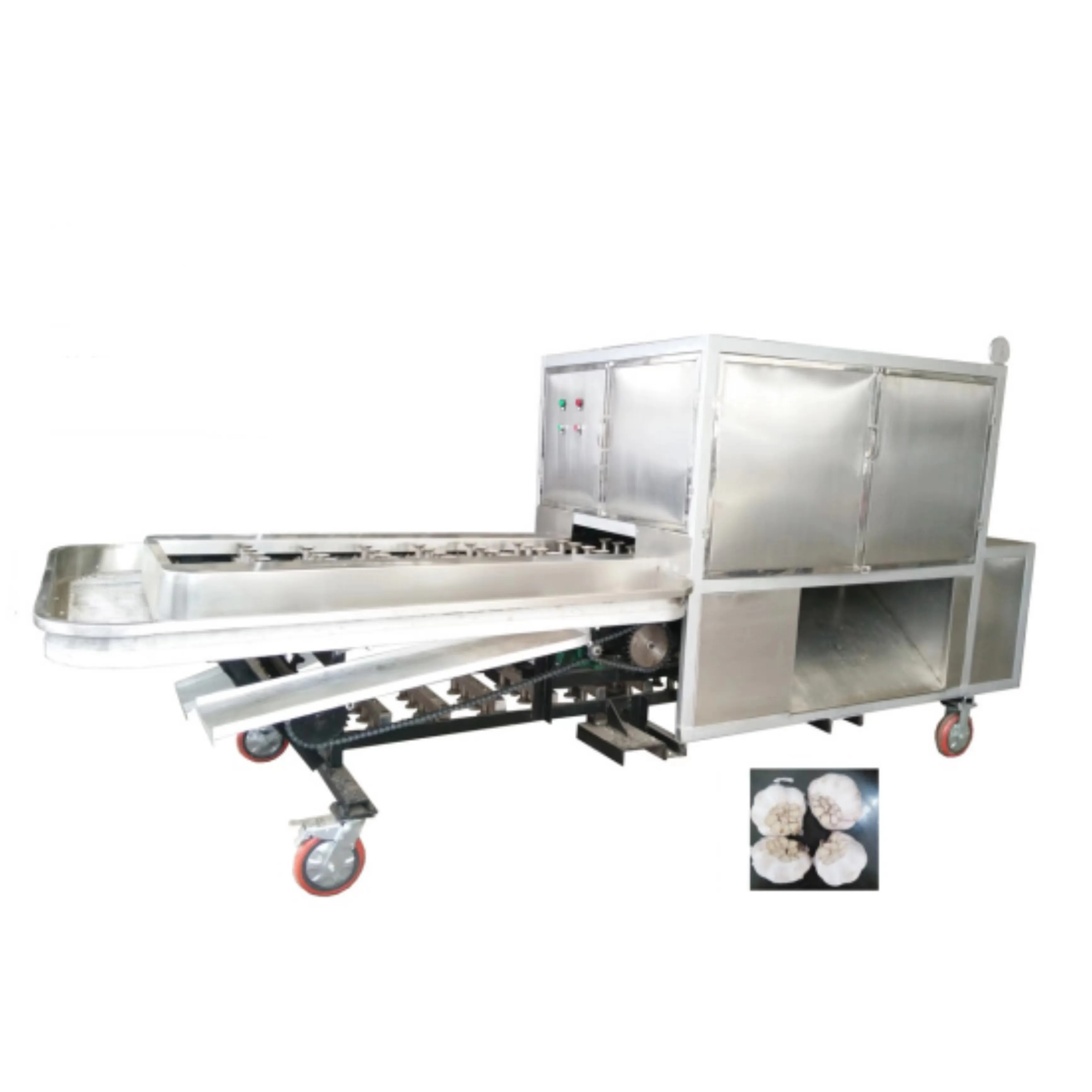 Fresh Garlic Root Cutting Machine / Garlic Root Removing Machine ...