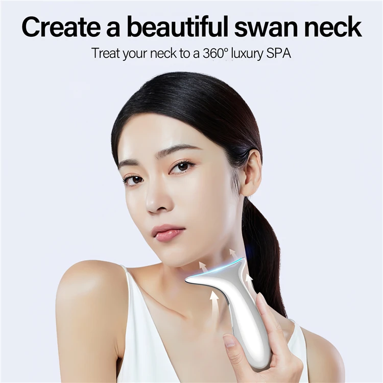 Anti Wrinkle 3 Color Ems Led Neck Lifting Device Light Face Lift Neck ...
