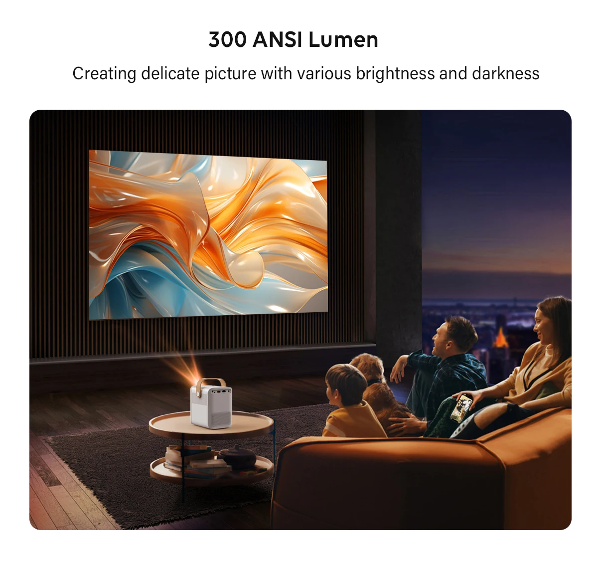 CRE CR35 Android LED Projector 1080p Full HD 4K Support Built-in ...