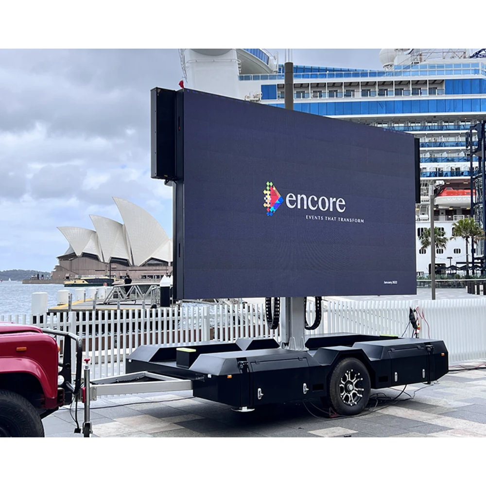 Outdoor Led Trailer 3x2m 9.85 X 6.56 Ft Led Display Screen With Silent ...
