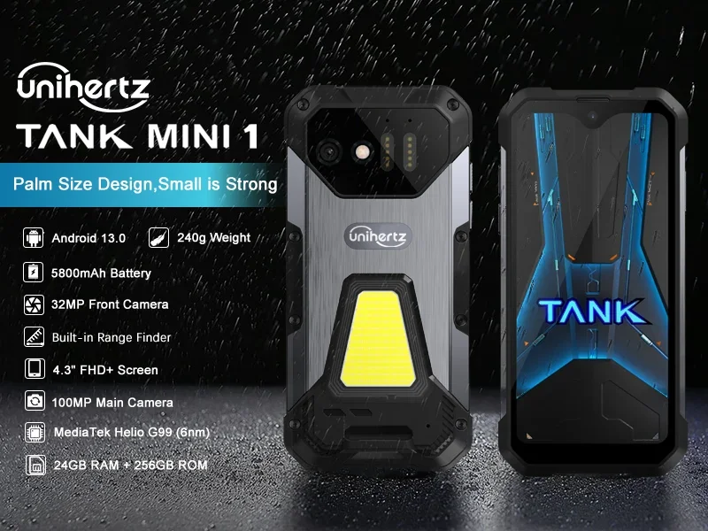 Unihertz 8849 Tank Mini 1 Rugged Smartphone With 40m Laser Measurement ...