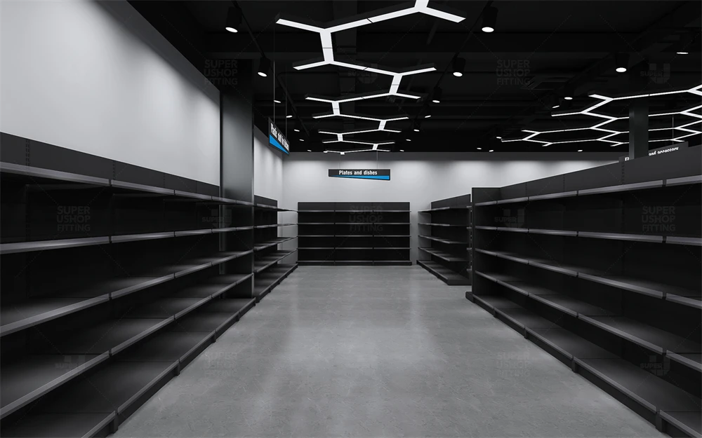 Retail Store Design Supermarket Electric Appliance Wooden Shelf Gondola ...