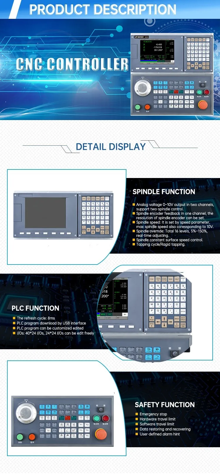 Practical 2 Axis Cnc Controller Low Price 2 Axis Cnc Lathe Servo Controller 2 Axis Stand Alone ...