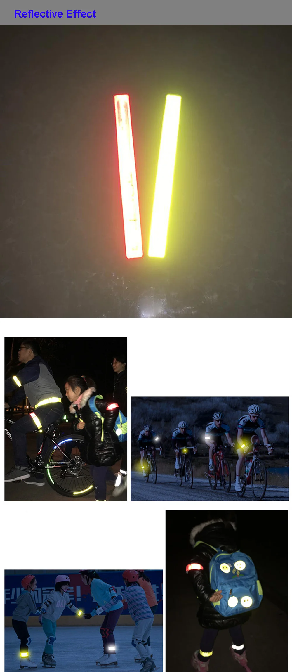 High Visibility Slap Bracelets - Reflective PVC Wrist Bands