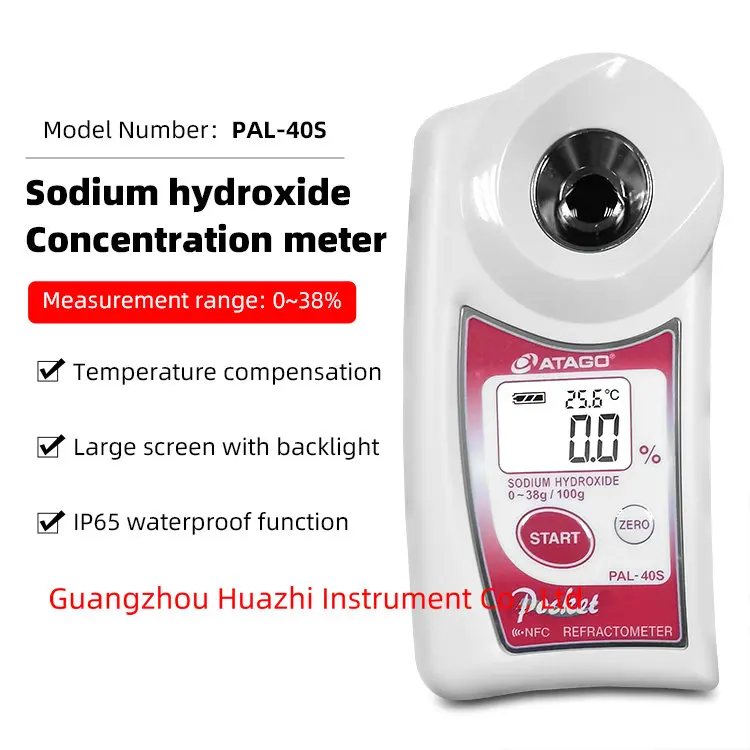 Atago Pal-40s Sodium Hydroxide Concentration Meter Naoh Caustic Soda ...
