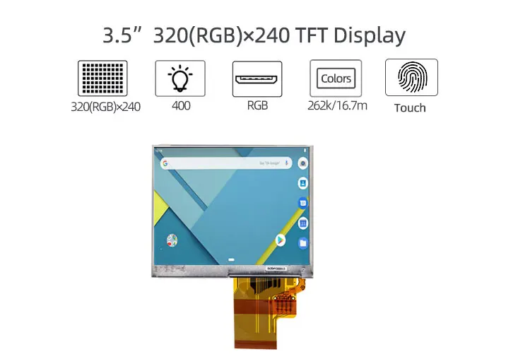 Com35h3p04xlc Ortustech 3.5 Inch Tft Lcd Display Sunlight Readable 320x240 Parallel Rgb ...