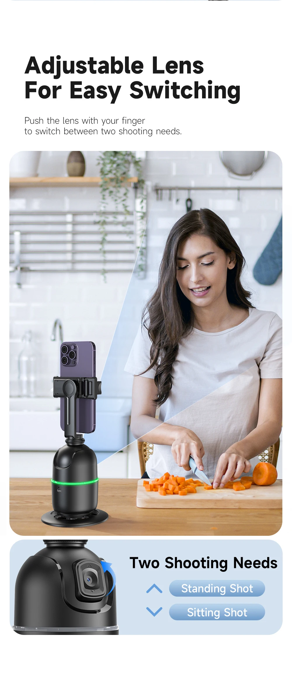 Selfie Stick AI 360 Rotate Flexible Gimbal Stabilizer for Camera ...
