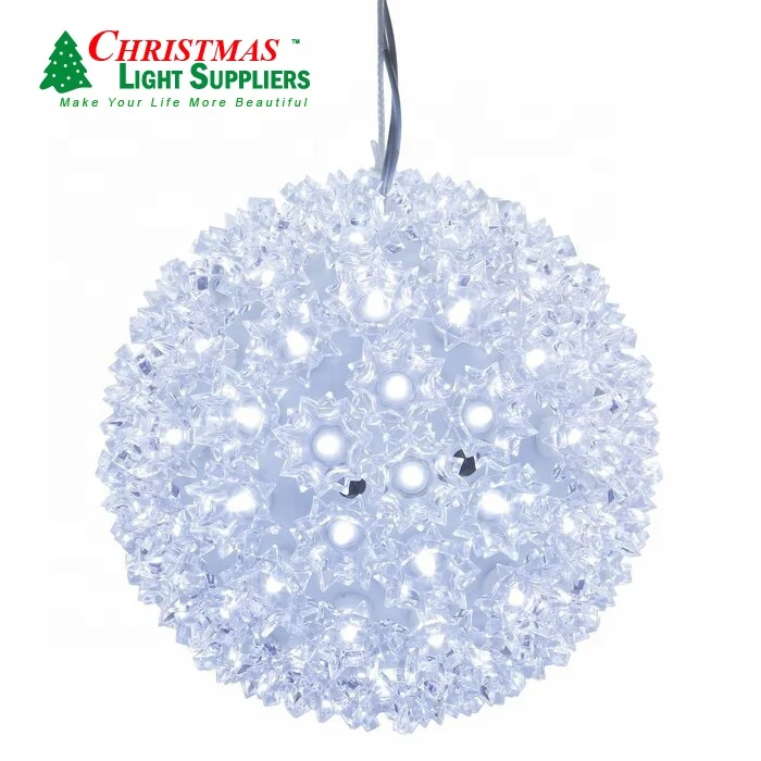 Outdoor Christmas Starlight Sphere 7in Twinkling Wedding Led Ball Light ...