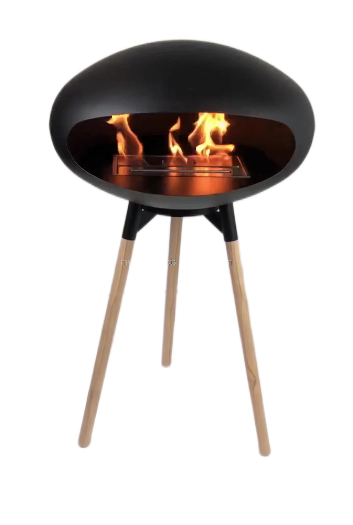 2026 Latest Design Cocoon Shape Sphere Oval Fireplace