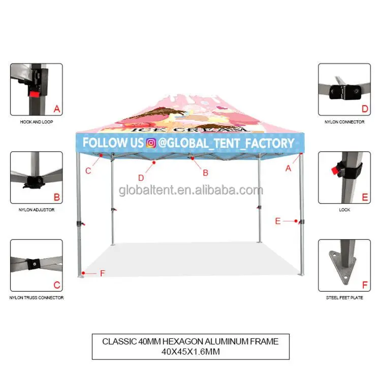 GLOBAL TENT Custom Food Canopy Tents for Events & Trade Shows