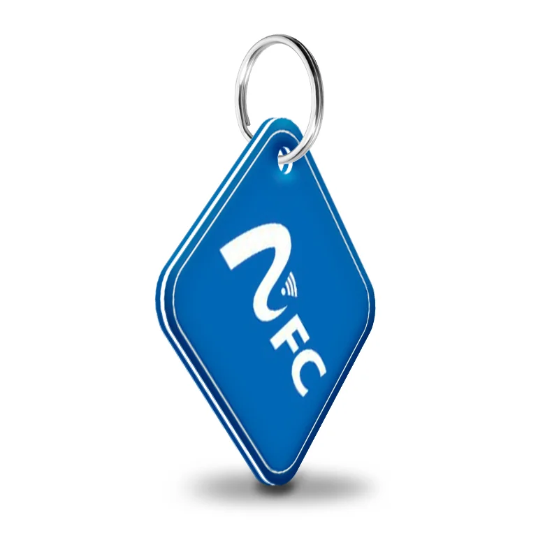 Custom Qr Code Keychain With Programmable Url Rfid Epoxy Nfc Pet Id ...