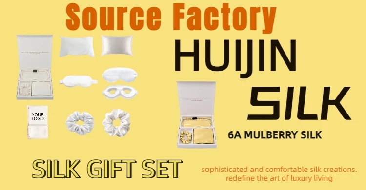 Luxury Silk Gift Set with Custom Logo - Huijin 100% Mulberry 6A Silk