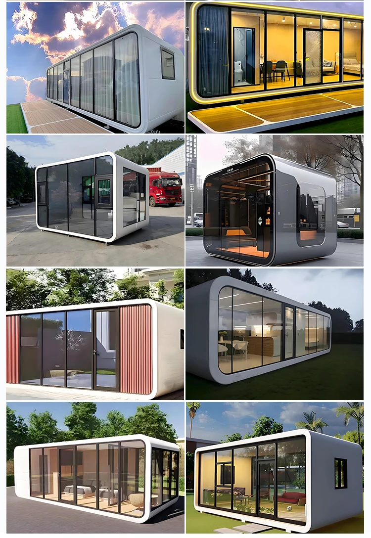 Modern Tiny Luxurious Prefabricated Steel Camping Capsule House Fashion ...