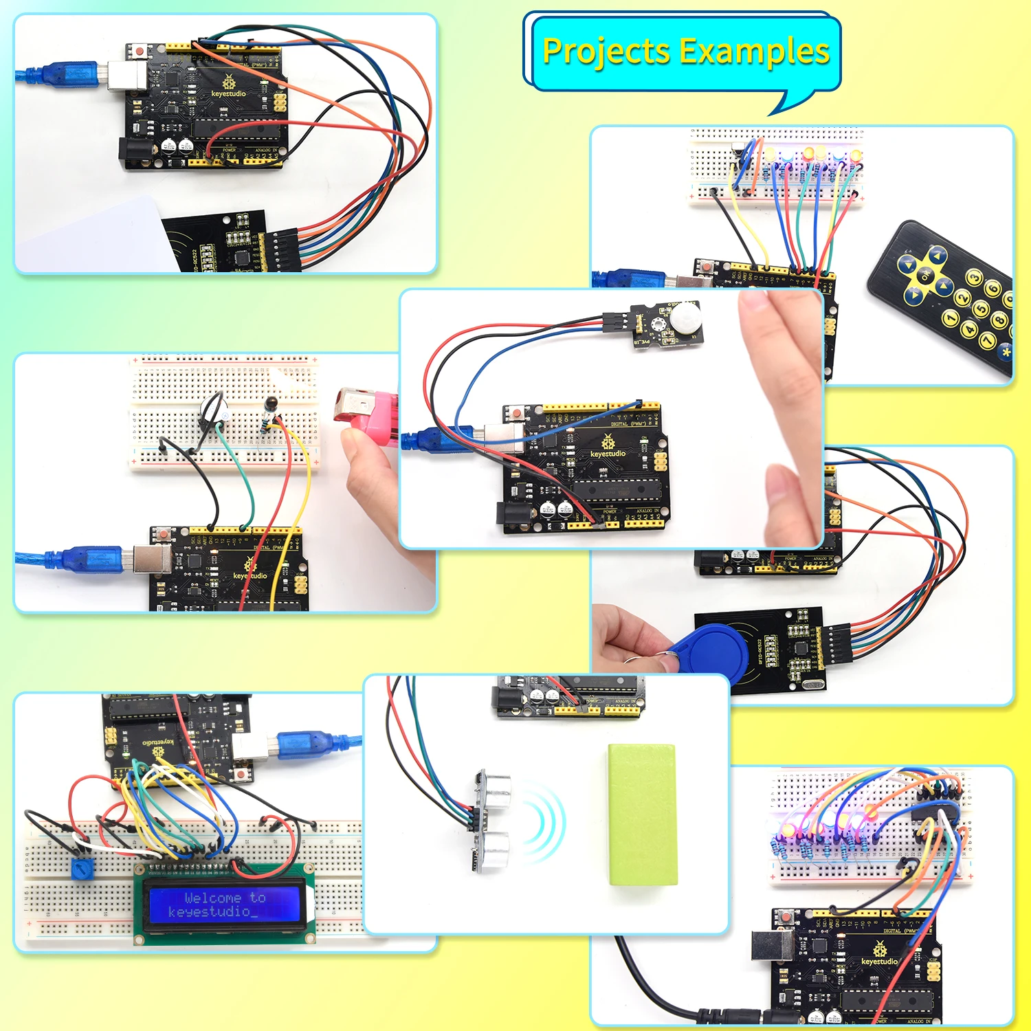 Keyestudio Super Starter Learning Kit for Arduino Sensor Kits For Mega ...