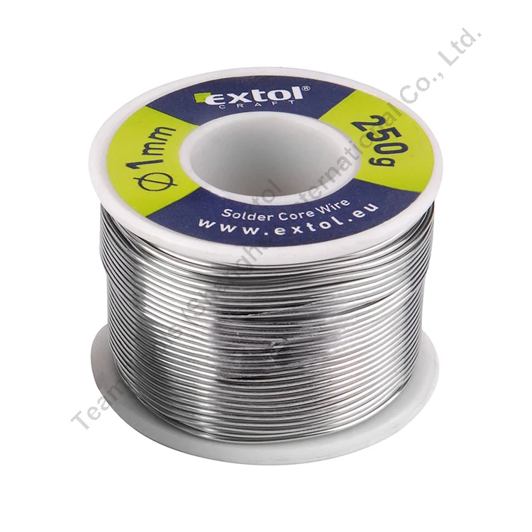 EXTOL 1mm 250g Silver Gray Soldering Wire - Soft Tin Flux