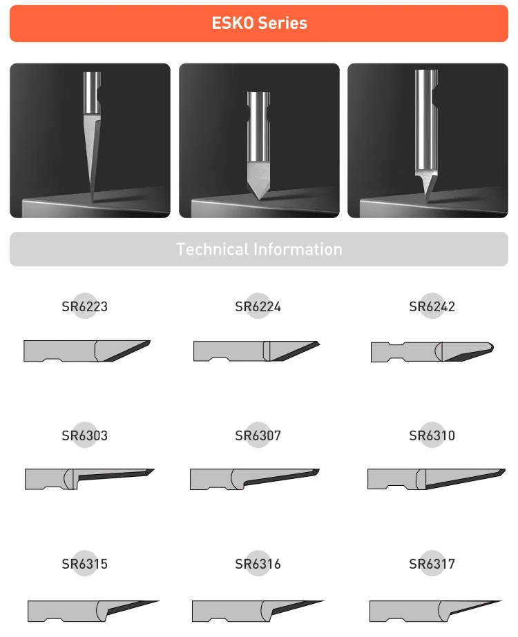 JWEI Tungsten Carbide Oscillating Cutter Knife for CNC Fabric, Leather ...