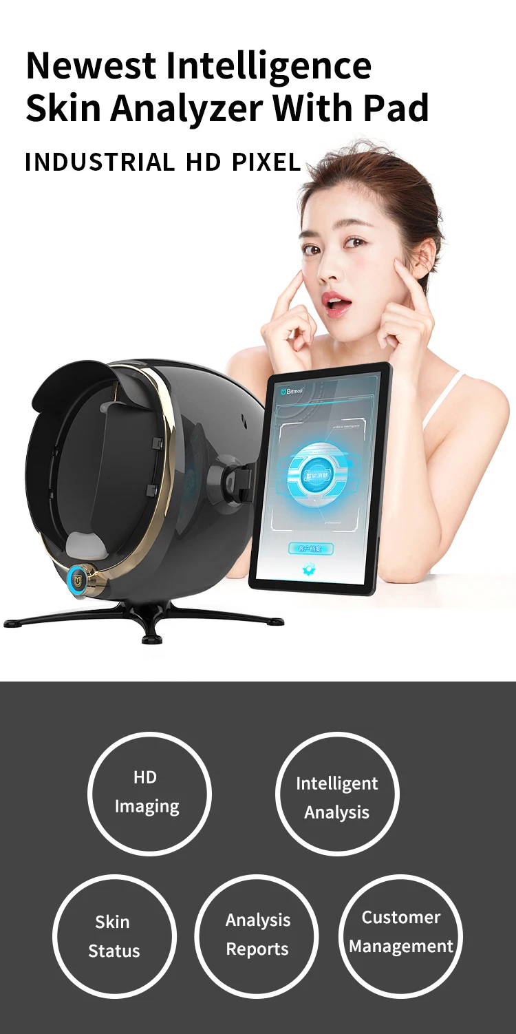 Portable 3d Visia Magic Mirror Facial Skin Analyzer Machine With Pad ...