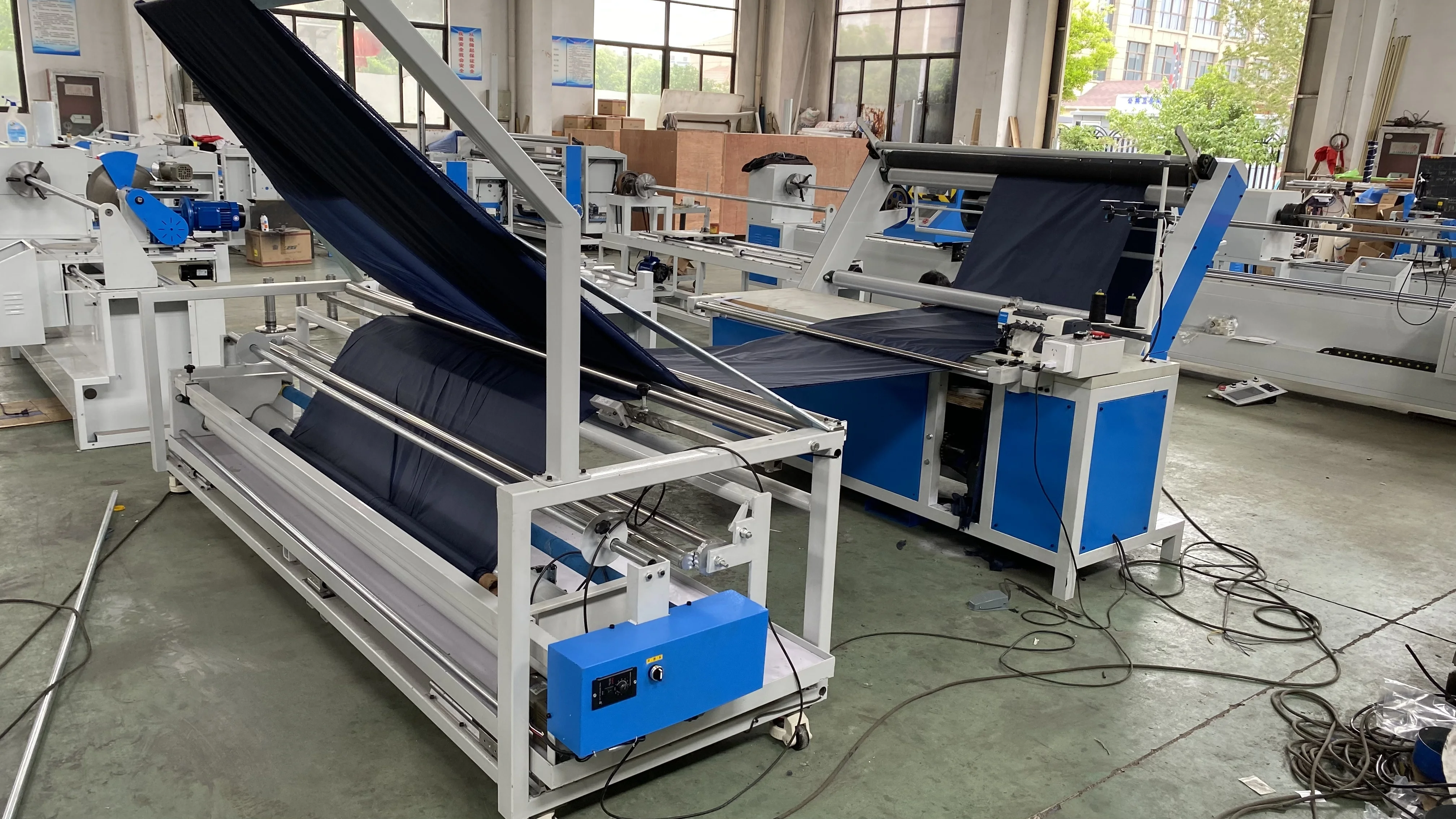 Full Automatic Edge Correction Fabric Folding and Sewing Machine ...
