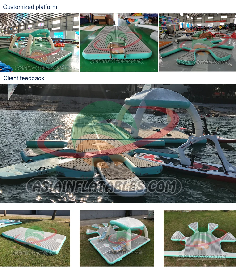 Durable Pvc Inflatable Water Floating Island Airtight Water Floating ...