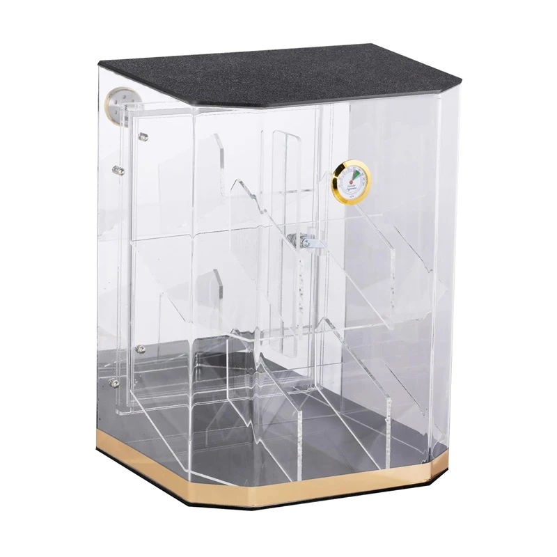 Modern Sustainable Clear Cigar Humidor Table Top Display Customize ...