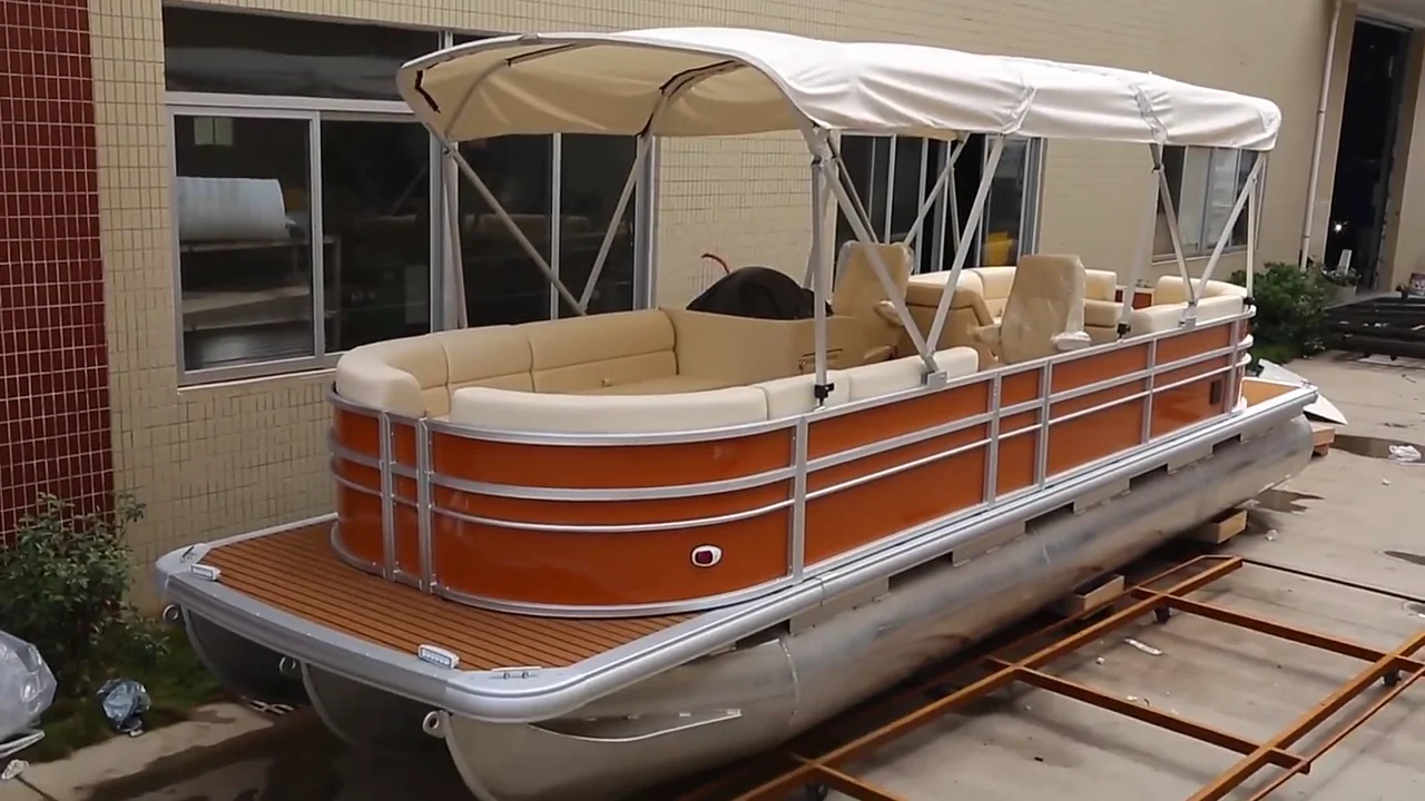 Kinocean Luxury 25ft Single Deck Aluminum Pontoon Boat Customizable ...