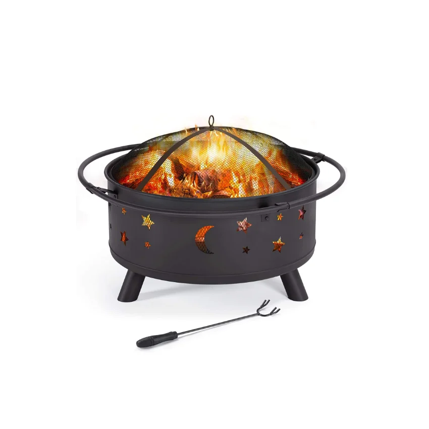 Patio Backyard Bbq Grill Outdoor Outside Wood Burning Open Fire Bbq ...