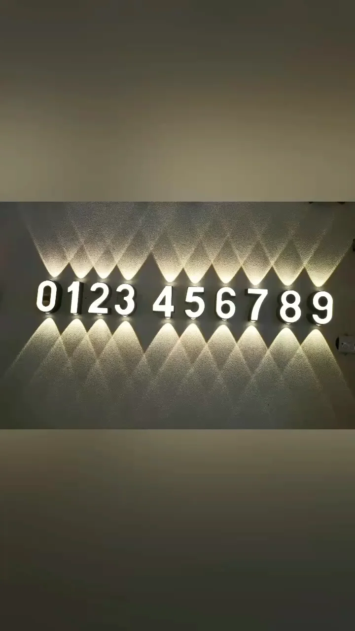 New Number Lamp Aluminum Modern Led Wall Lamp Indoor Outdoor Waterproof ...