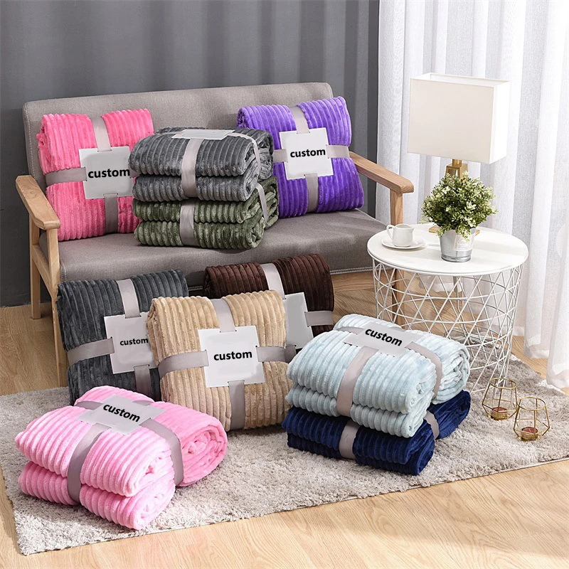 Wholesale Super Soft Coral Flannel Fleece Blankets