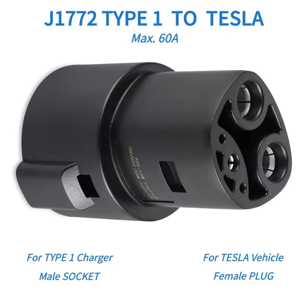 Type 1 To Tesla Adapter Ev Charger Connector Adaptor Plug To Socket Max ...