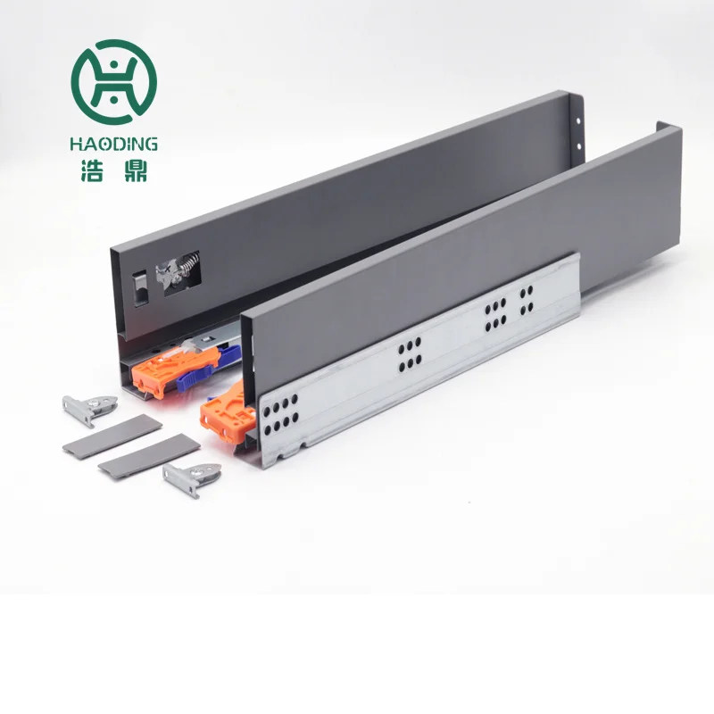 Metal Cabinet Kitchen Drawer Slide Channels Soft Closing Slide Box ...