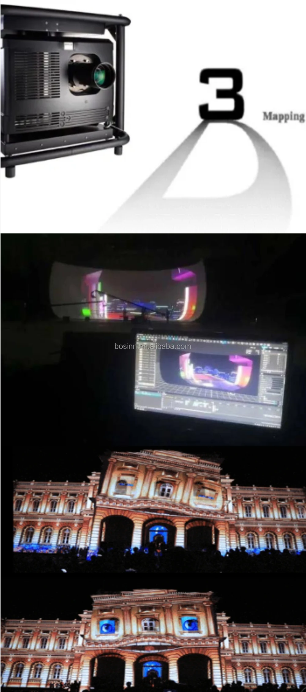 3d Mapping Display Facade Mapping Projector For Public Advertising