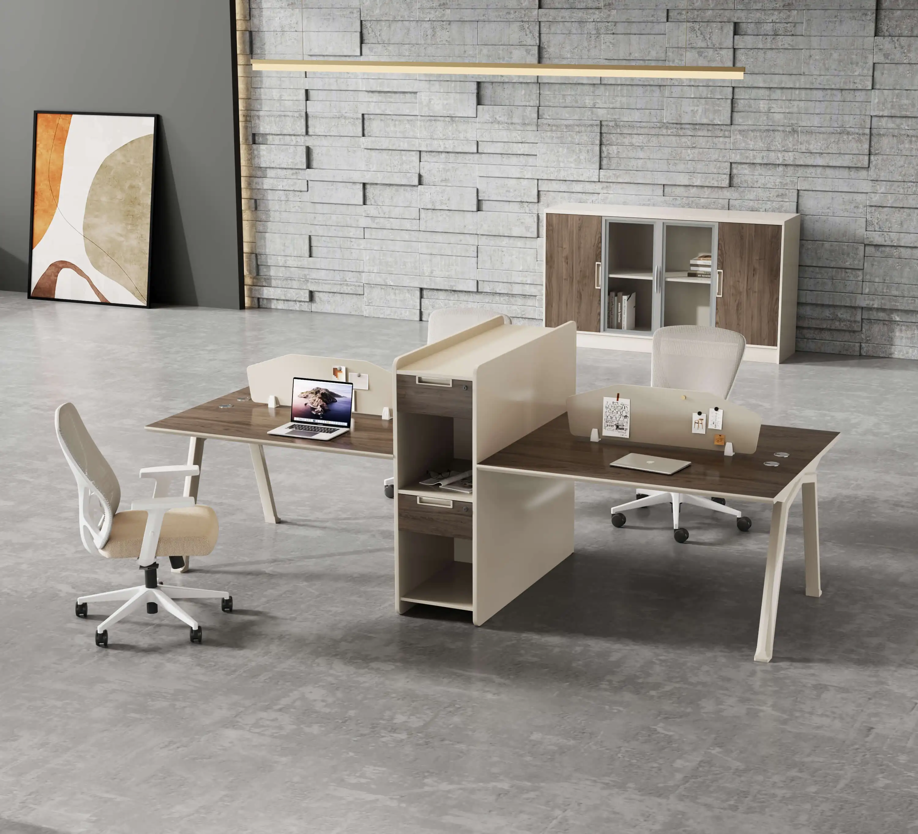 Office Workstation Modular Execut Table With Drawer Workstation Desk ...
