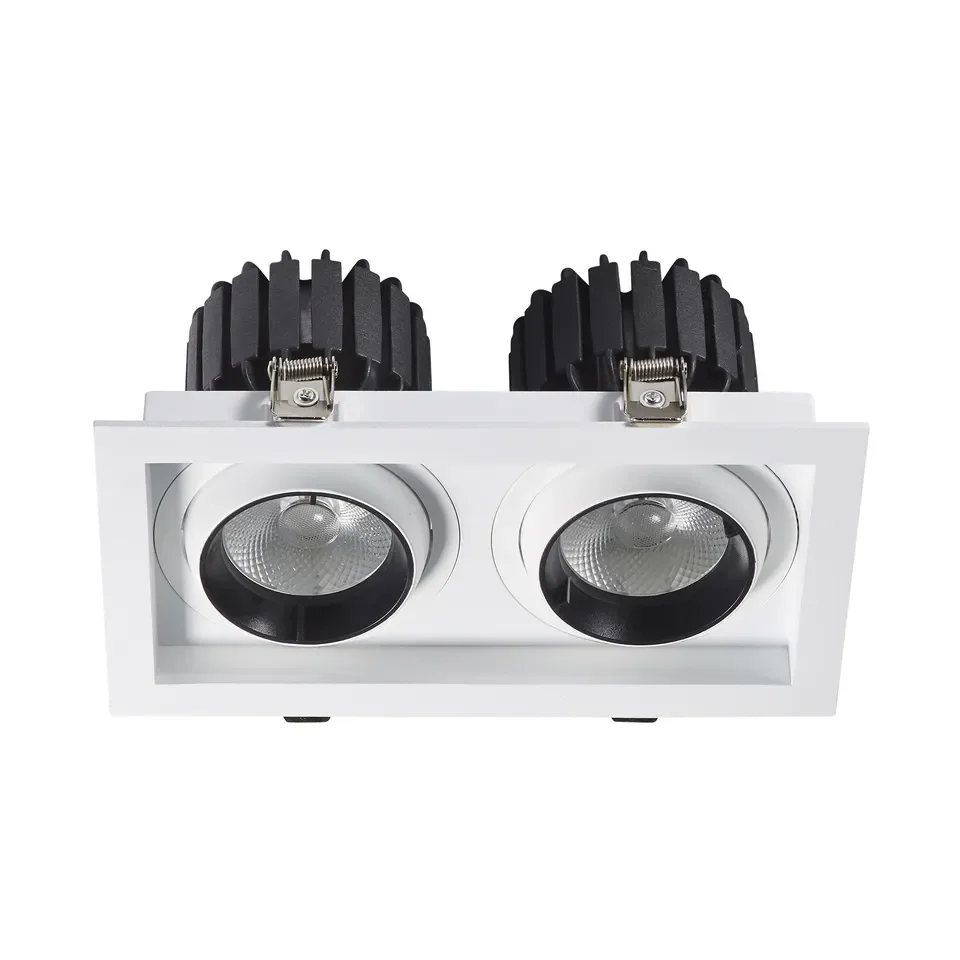 lighting Embedded double-headed LED downlight embedded ceiling lamp etl ...