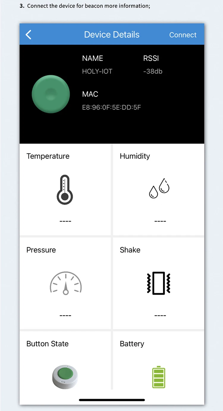 Holyiot THS Temperature Humidity Bluetooth Sensor G-sensor