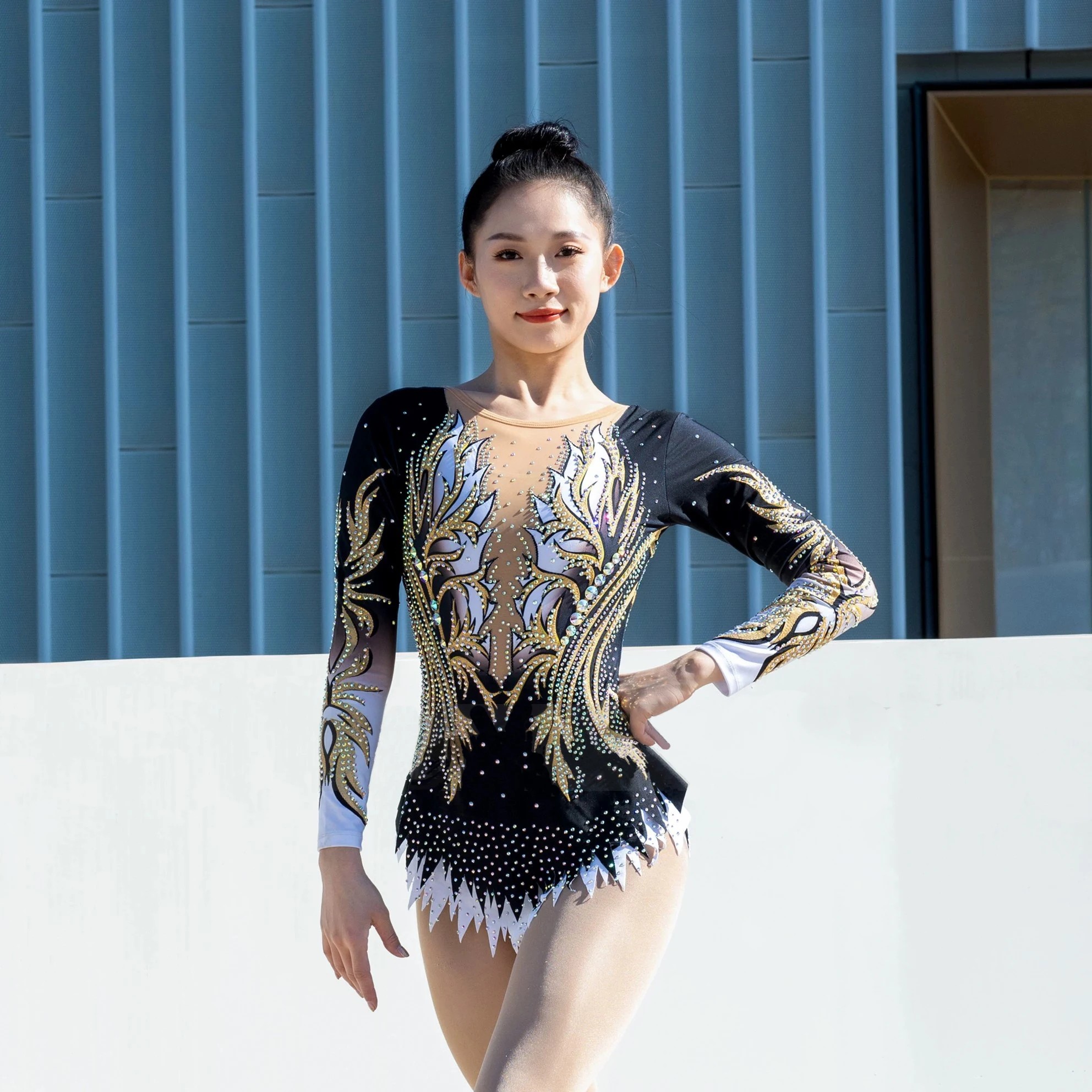 Professional Rhinestones Dancewear Leotards Gymnastics Girls Rhythmic ...