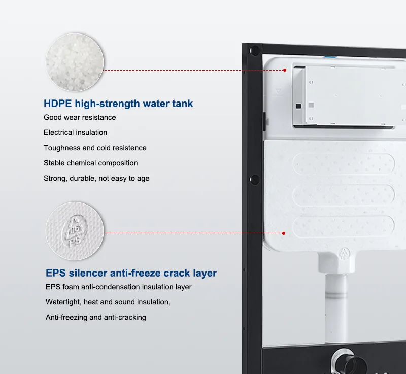 Watermark Toilet Water Tank Pneumatic Conceal Concealed Cistern