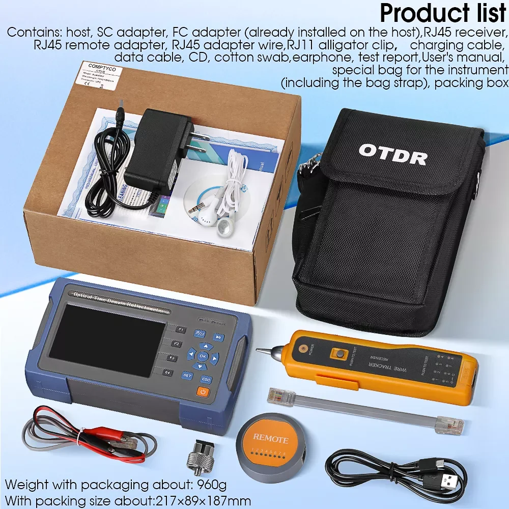 ZDXUNKE 100KM Pro Mini OTDR Reflectometer for GPON EPON Testing