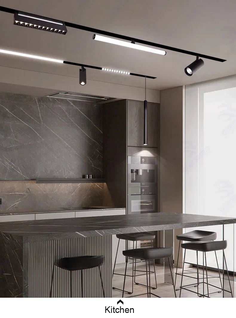 35mm Magnetic Track Light Kit Flush Mount Dimmable Adjustable Zoom Led ...