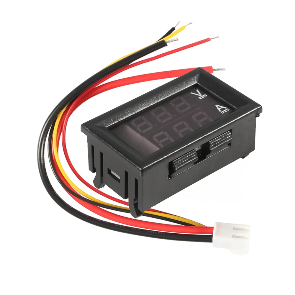 0.28'' Dc 0-100v 10a Dual Display Voltage Current Meter Mini Digital ...