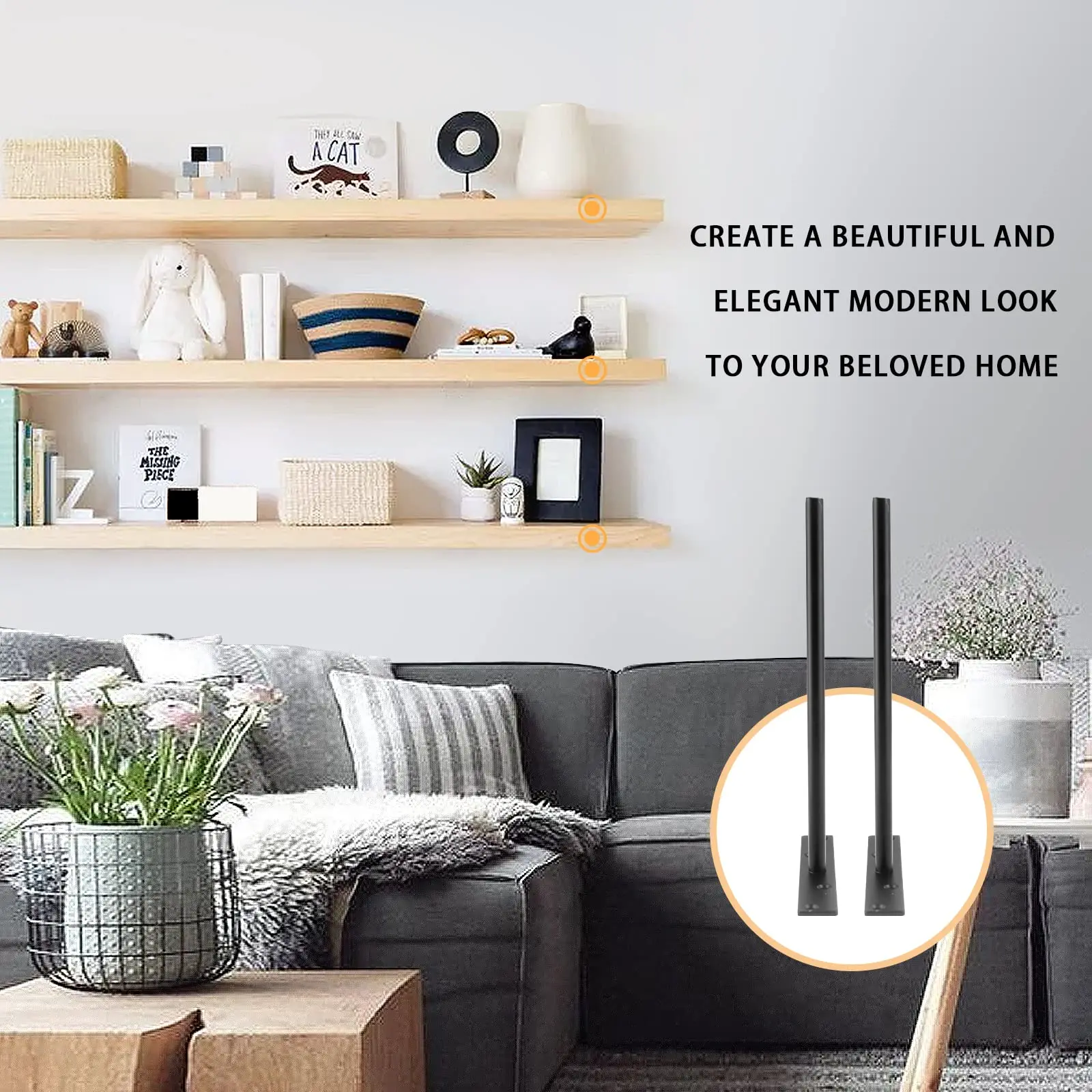 Custom Heavy Duty Triangle Twisted Wall Shelf Bracket Black Metal ...