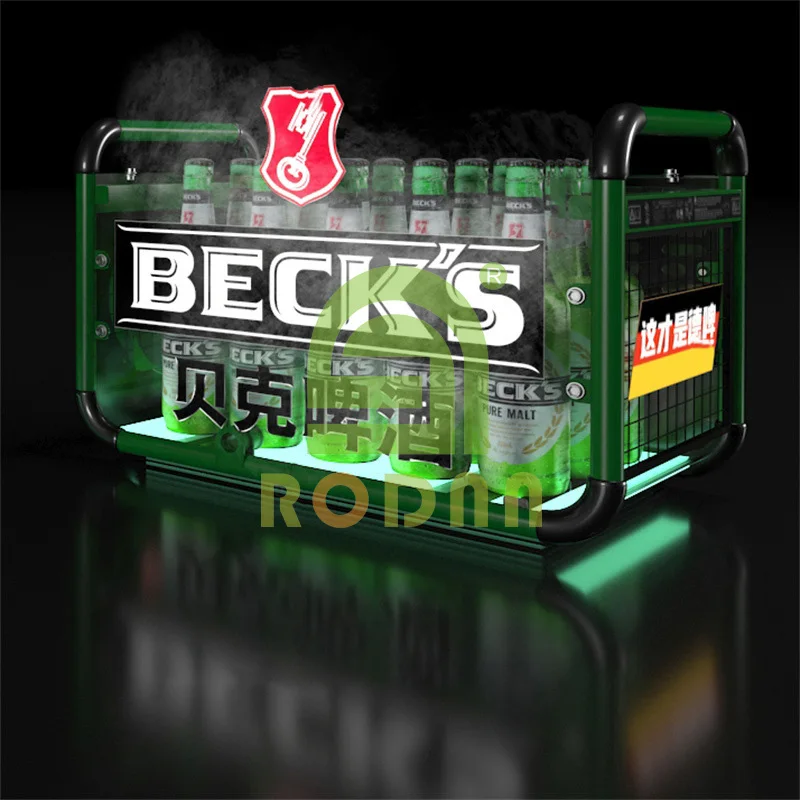 Mingxin Barware LED Ice Bucket for 15 Beer Bottles Becks