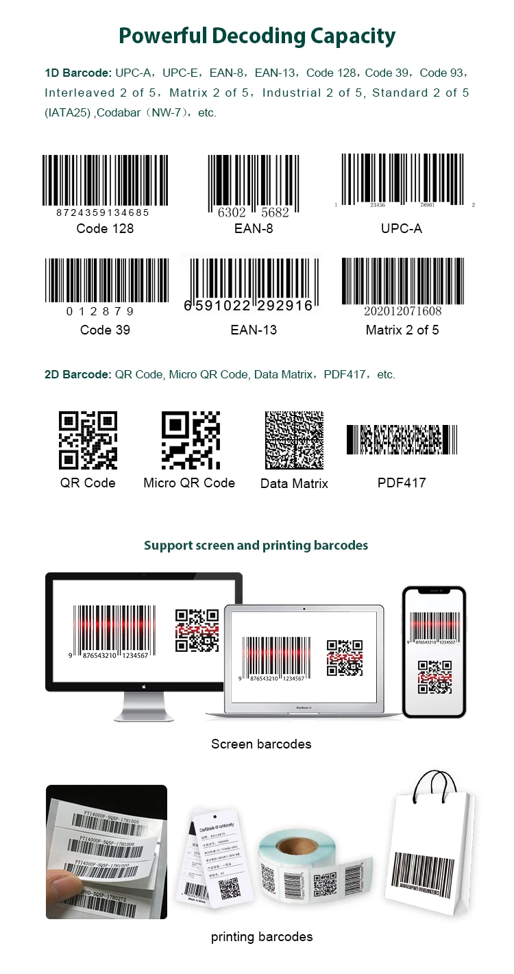 1D 2D CMOS QR Code Reader USB Interface - Vending Machine Barcode ...